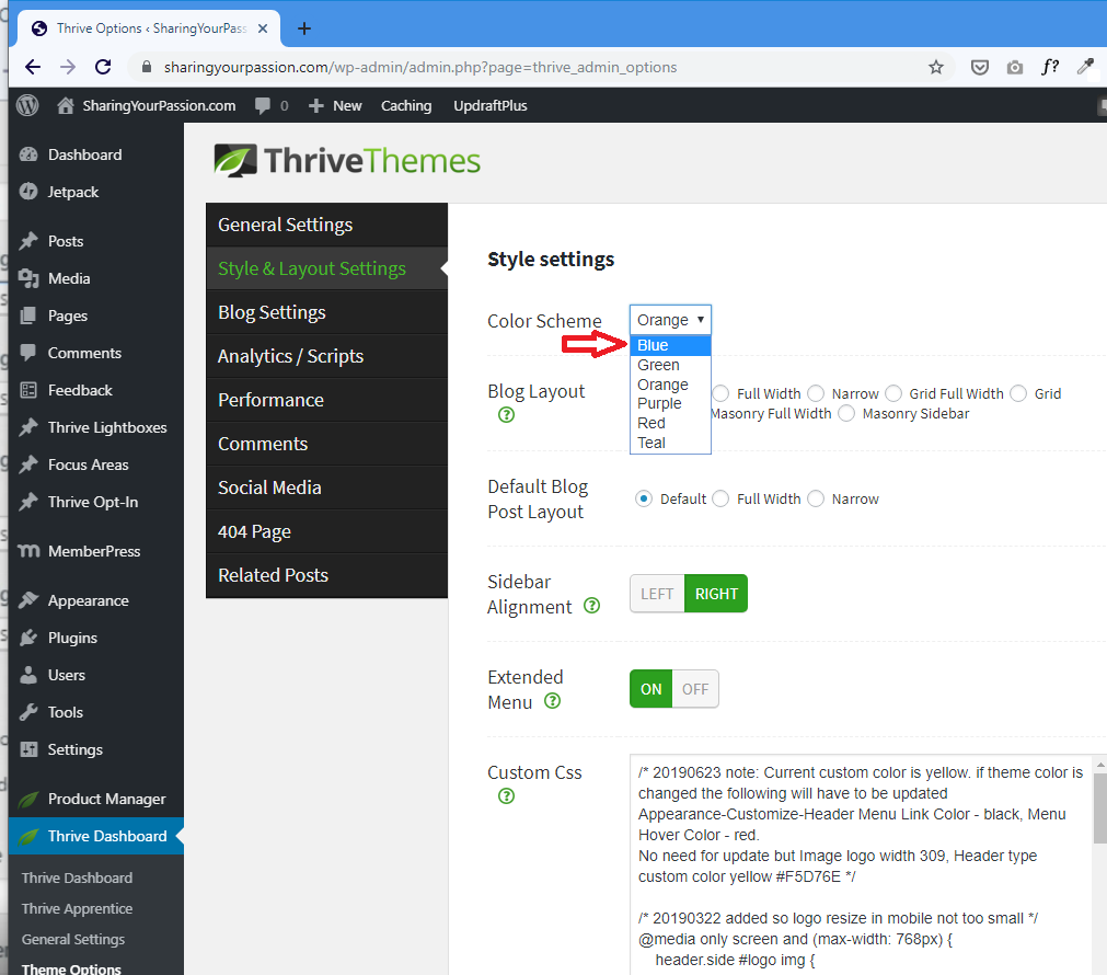 How To Change Background Color Of Header And Footer For Thrive Rise 